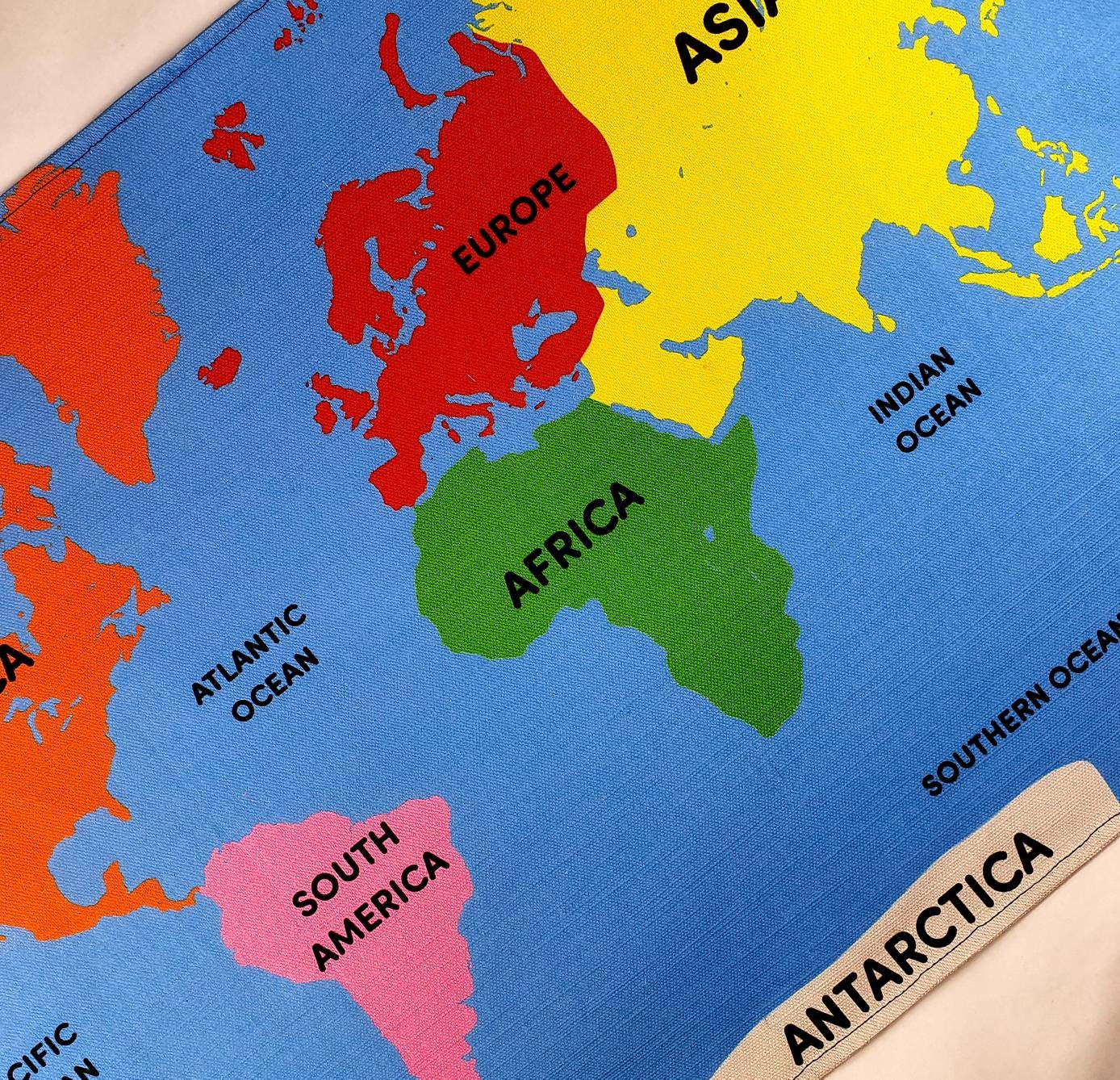 Montessori World Continents Map Montessori World Map for | Etsy