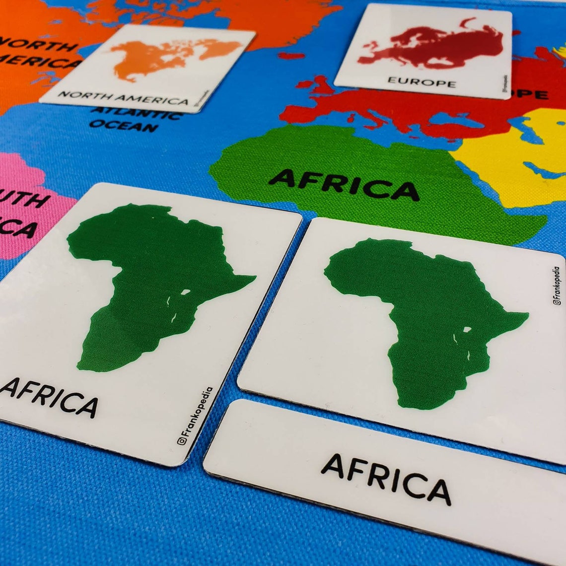 Montessori World Continents Map Montessori World Map for | Etsy