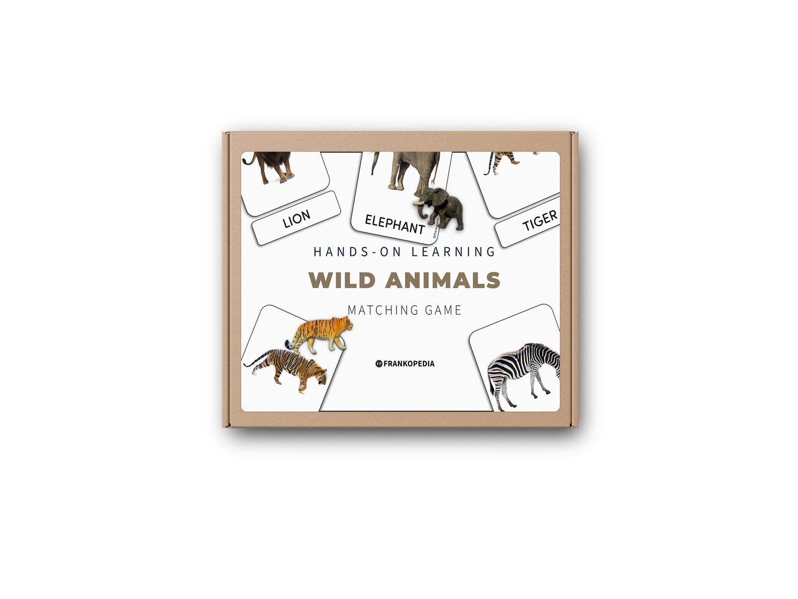 Wild Animals Montessori 3 Part Cards With Figurines Matching | Etsy