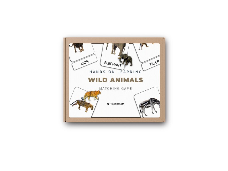 Wild Animals Montessori 3 Part Cards With Figurines Matching | Etsy UK