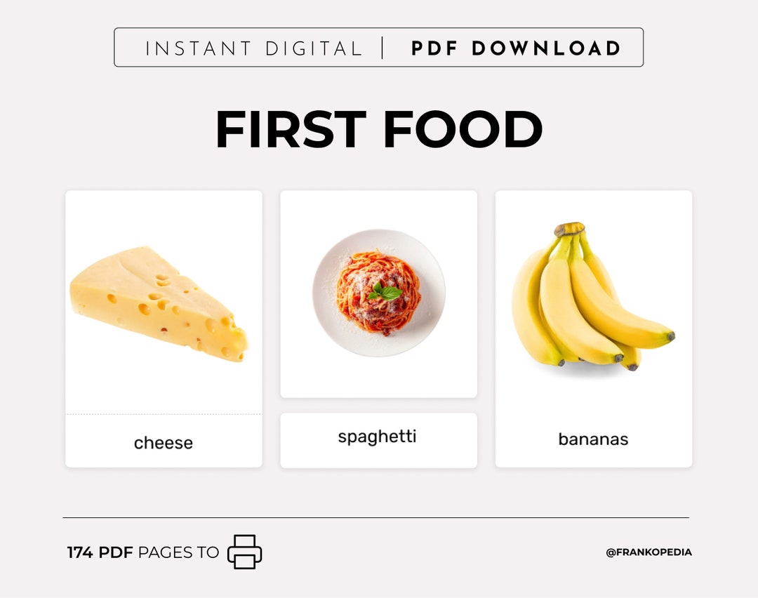 First Foods Montessori Cards 89 Real Pictures Montessori Printable Home ...