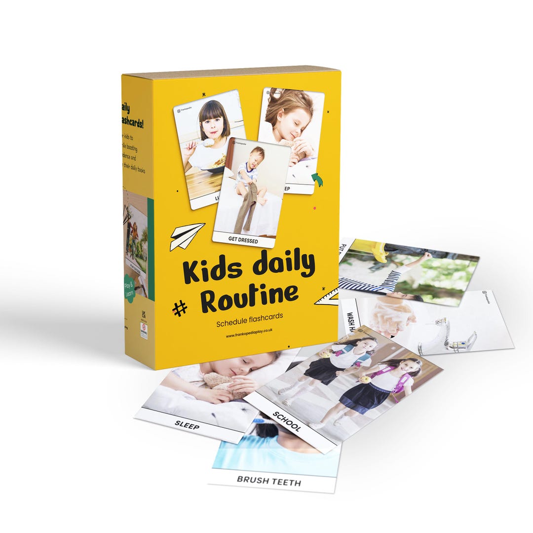 Kids Daily Routine Cards Toddler Daily Schedule Routine Flashcards ...