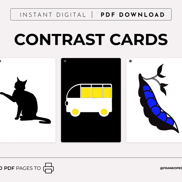 Contrast Cards - Etsy