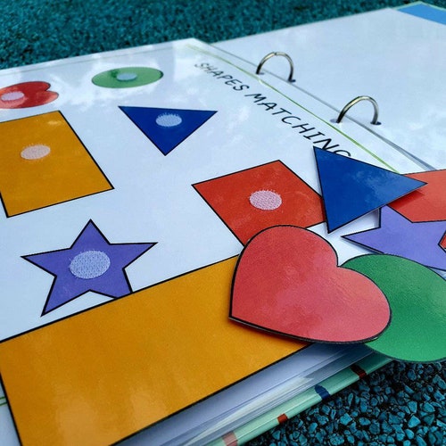 Busy Book Printable Worksheet Preschool Matching Activities - Etsy