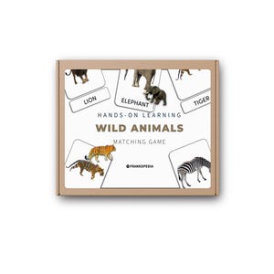Wild Animals Montessori 3 Part Cards Montessori Home School Educational ...