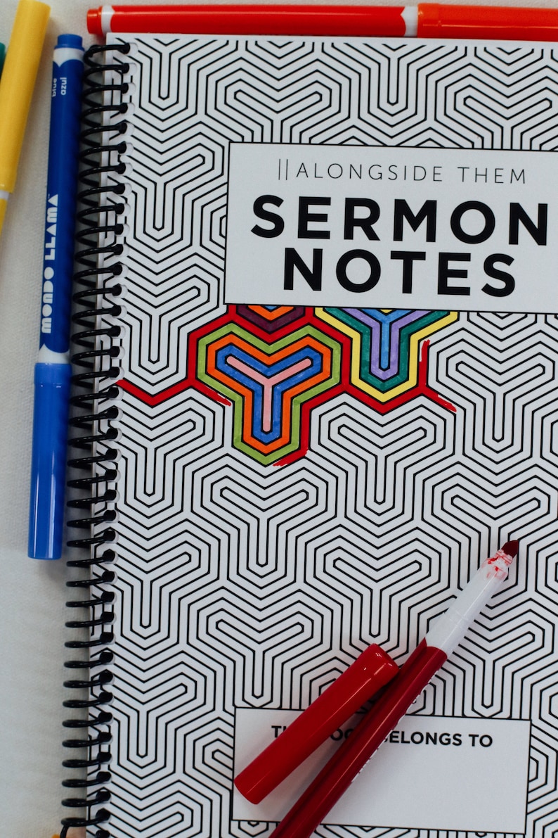 Sermon Notebook for Kids / Worship Notes for Kids / - Etsy