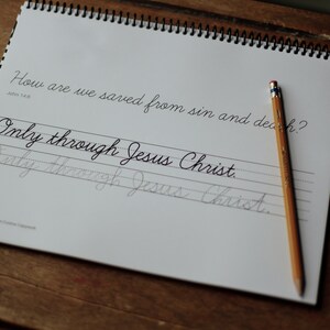 The Basics Catechism Cursive Copywork for Kids / Scripture Copywork ...