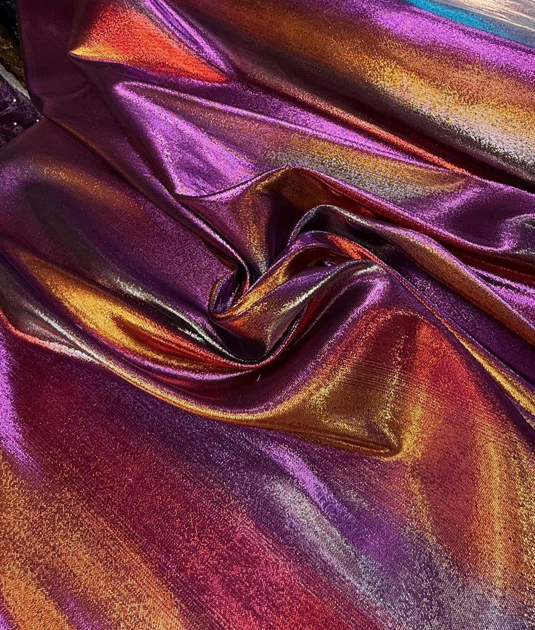 Fabric: Ombre Silk Satin Iridescent Multicolor Print, 54