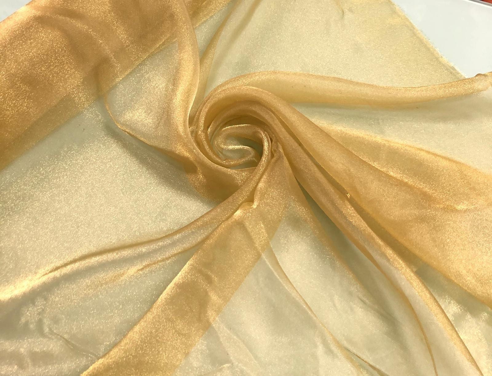 Shiny Gold Poly Organza Fabric 45 Wide, Sold by the Yard. - Etsy
