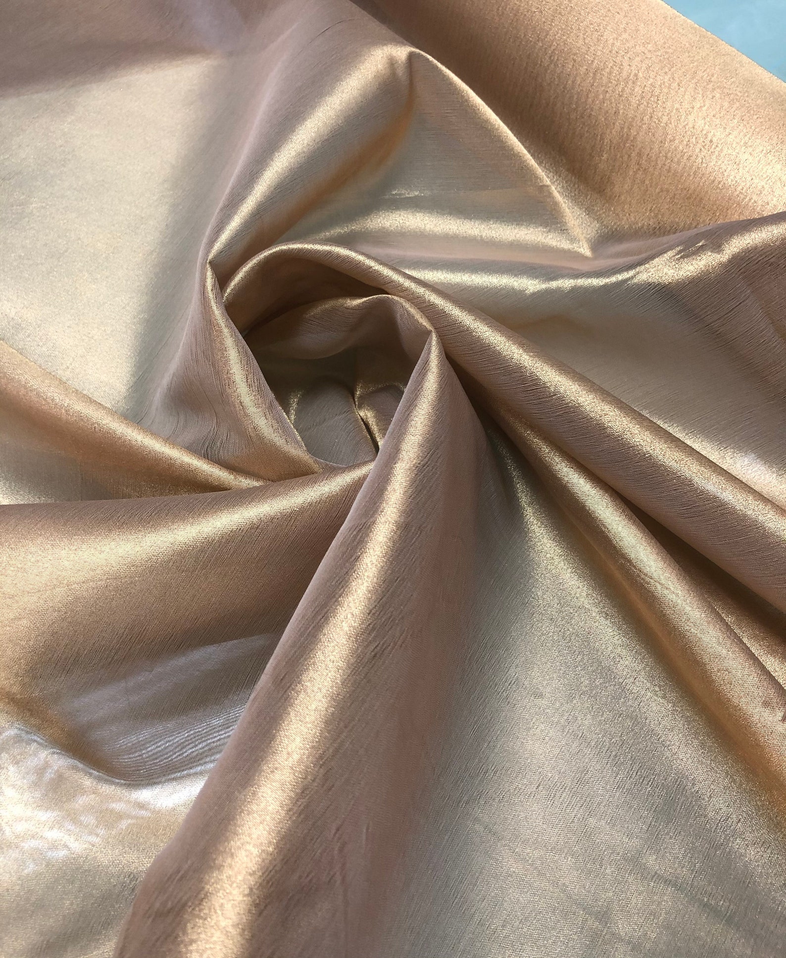 Gold Metallic Organza Fabric: Poly Viscose, 45" Wide, Apparel & Decor ...