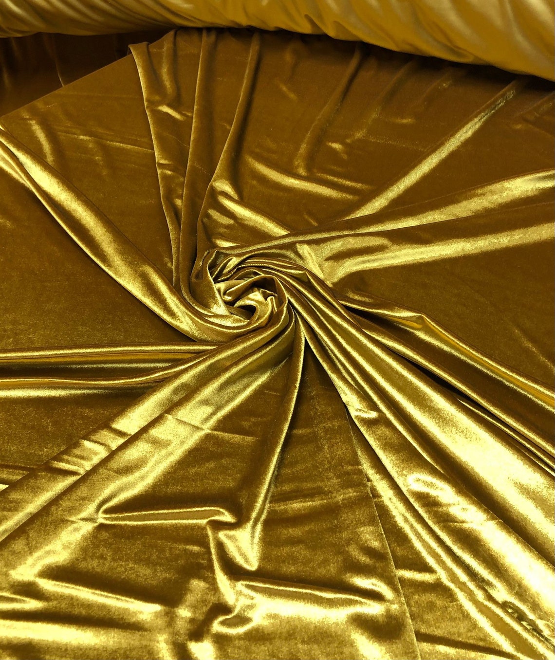 Hermoso brillante color dorado de 24k tela velvet suave de - Etsy España