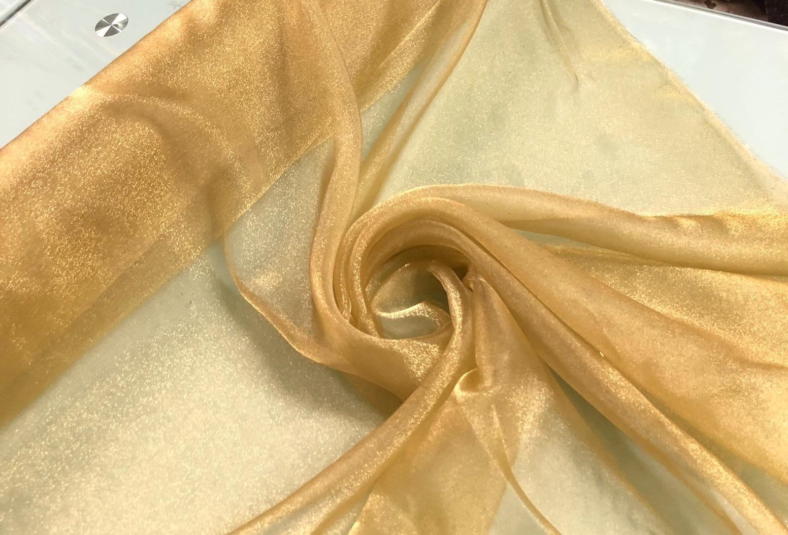 Shiny Gold Poly Organza Fabric 45 Wide, Sold by the Yard. - Etsy