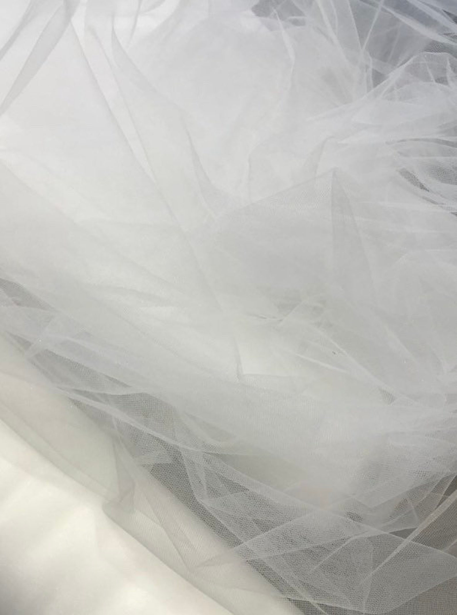 Fabric: White Tulle, Sold by the Yard - Etsy