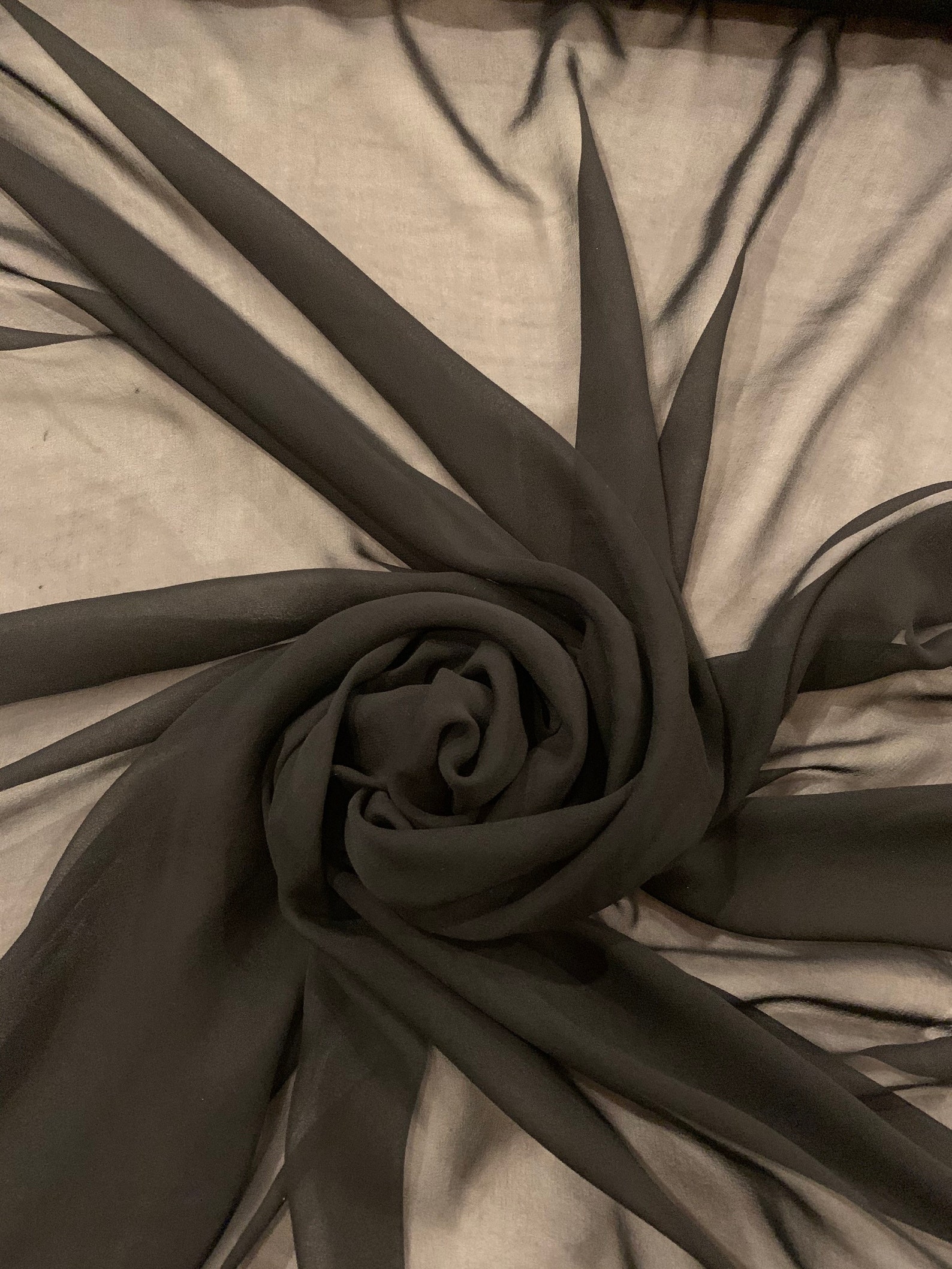 French Silk Chiffon Fabric, 44” Wide, Sold by the Yard. Colors ...