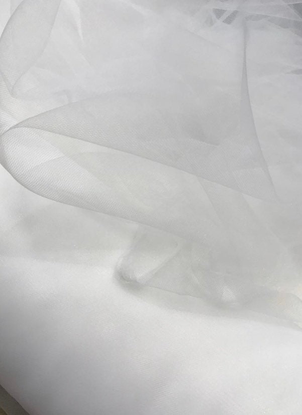 White Tulle Fabric Sold by the Yard - Etsy
