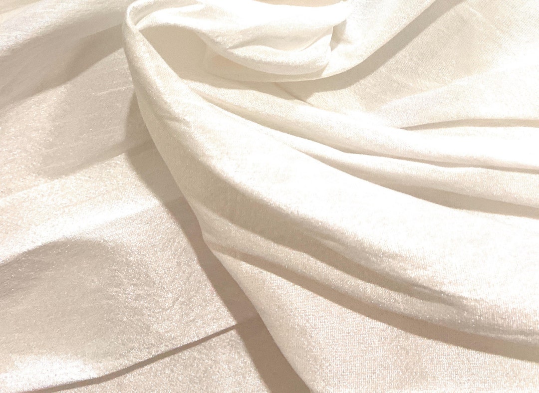 Fabric: Ivory Poly Silk Shantung - 54" Wide, Sold by the Yard - Etsy