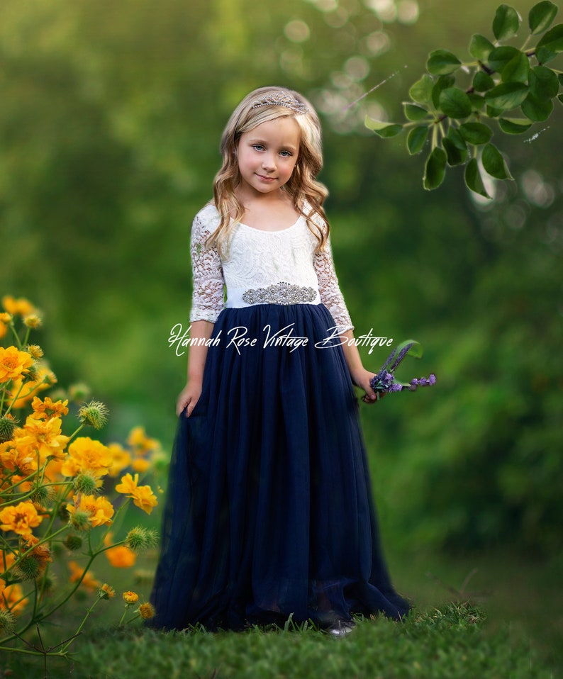 Flower Girl Dress Boho Rustic Burgundy Tulle And Lace Etsy