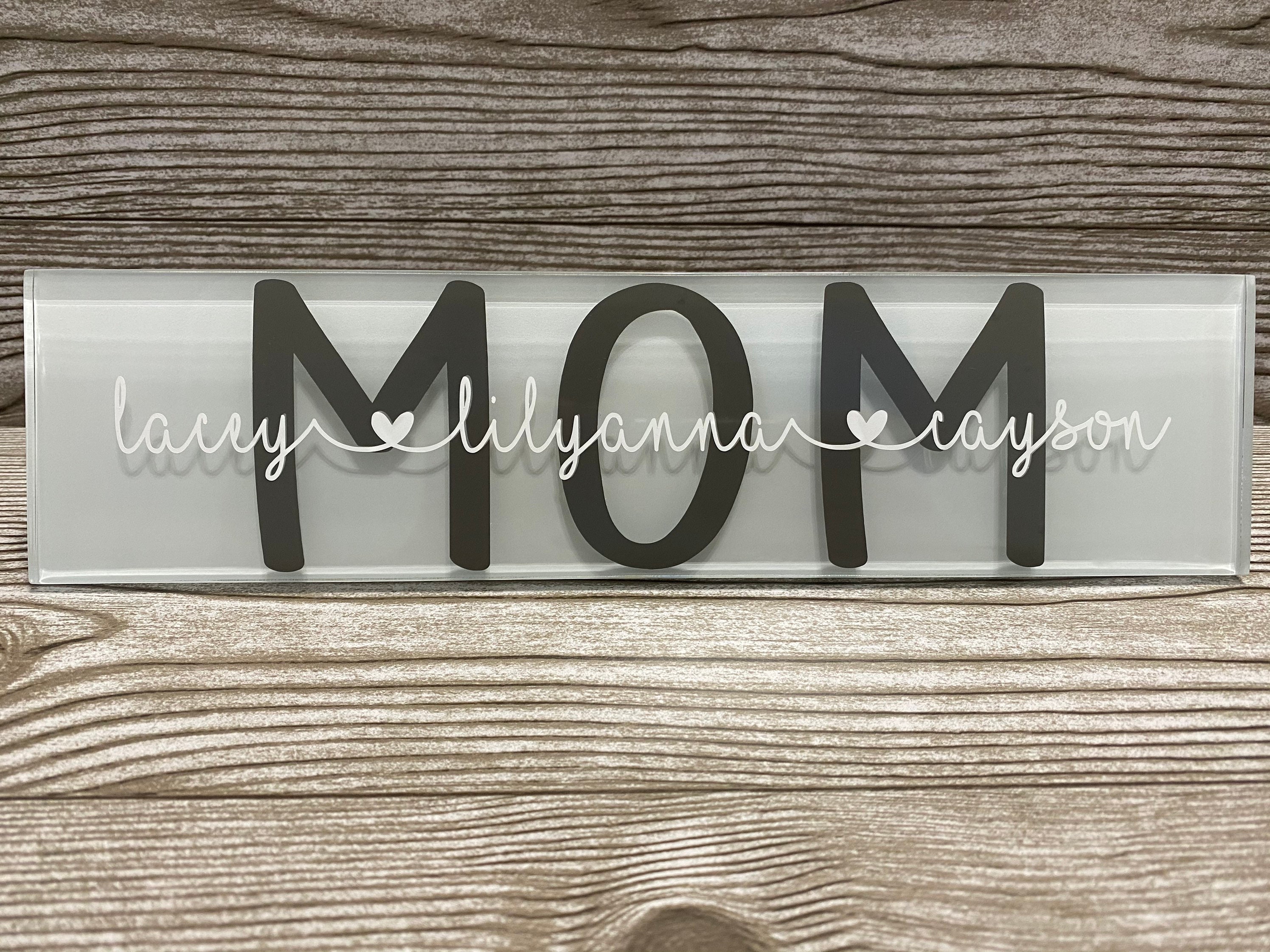 Personalized Glass Tile/mom Tiles With Names/grandma Tile - Etsy