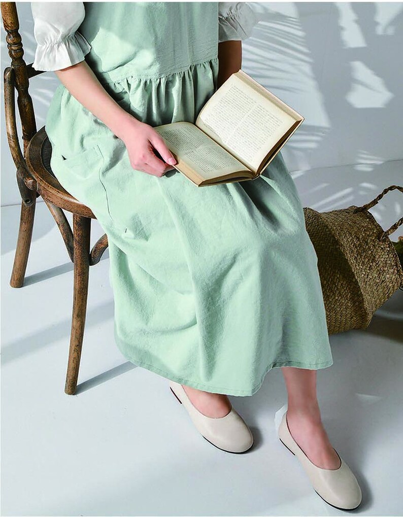 Linen Apron Dress/ Women Apron Dress/ Loose Fit Dress With - Etsy