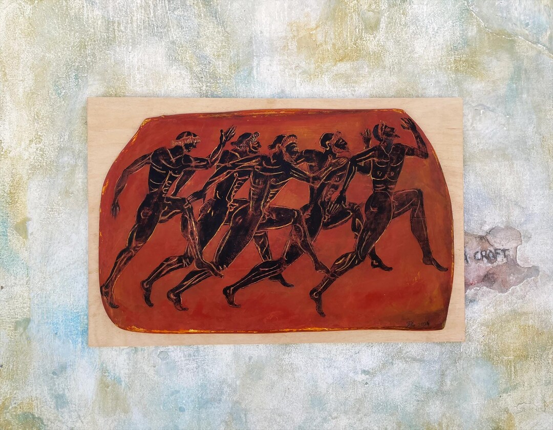 Runners - Ancient Greece, Runner, Engraved, Painted & Carved on MFC ...