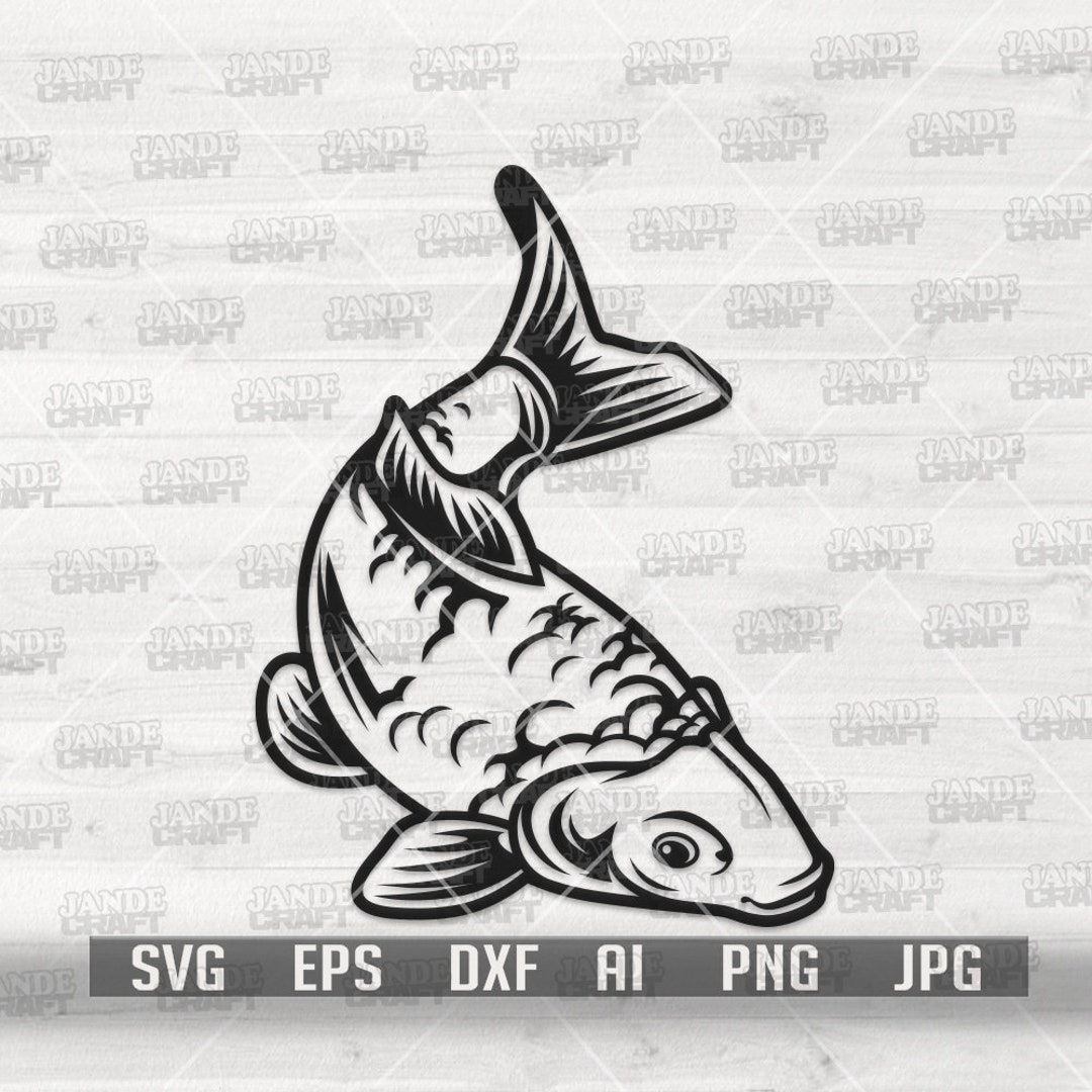 Carp Fish Svg | Lake Fishing Clipart | River Angling Cutfile ...