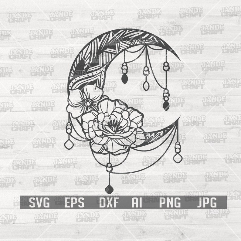 Moon Mandala Svg Moon Svg Mandala Svg Mandala Clipart - Etsy