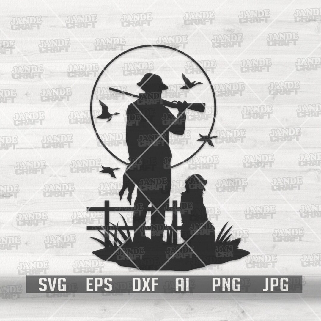 Duck Hunter Svg | Waterfowl Clipart | Hunting Stencil | Outdoor Cutfile ...