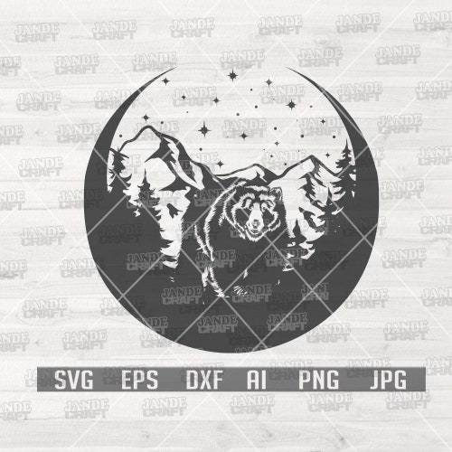Bear Outdoor Mountain Svg Bear Svg Wild Animal Svg - Etsy