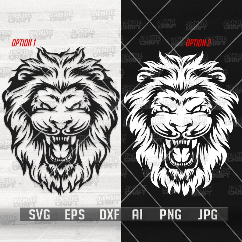 Angry Beast Lion Svg | King of the Jungle Clipart | Lion Head Cut File ...