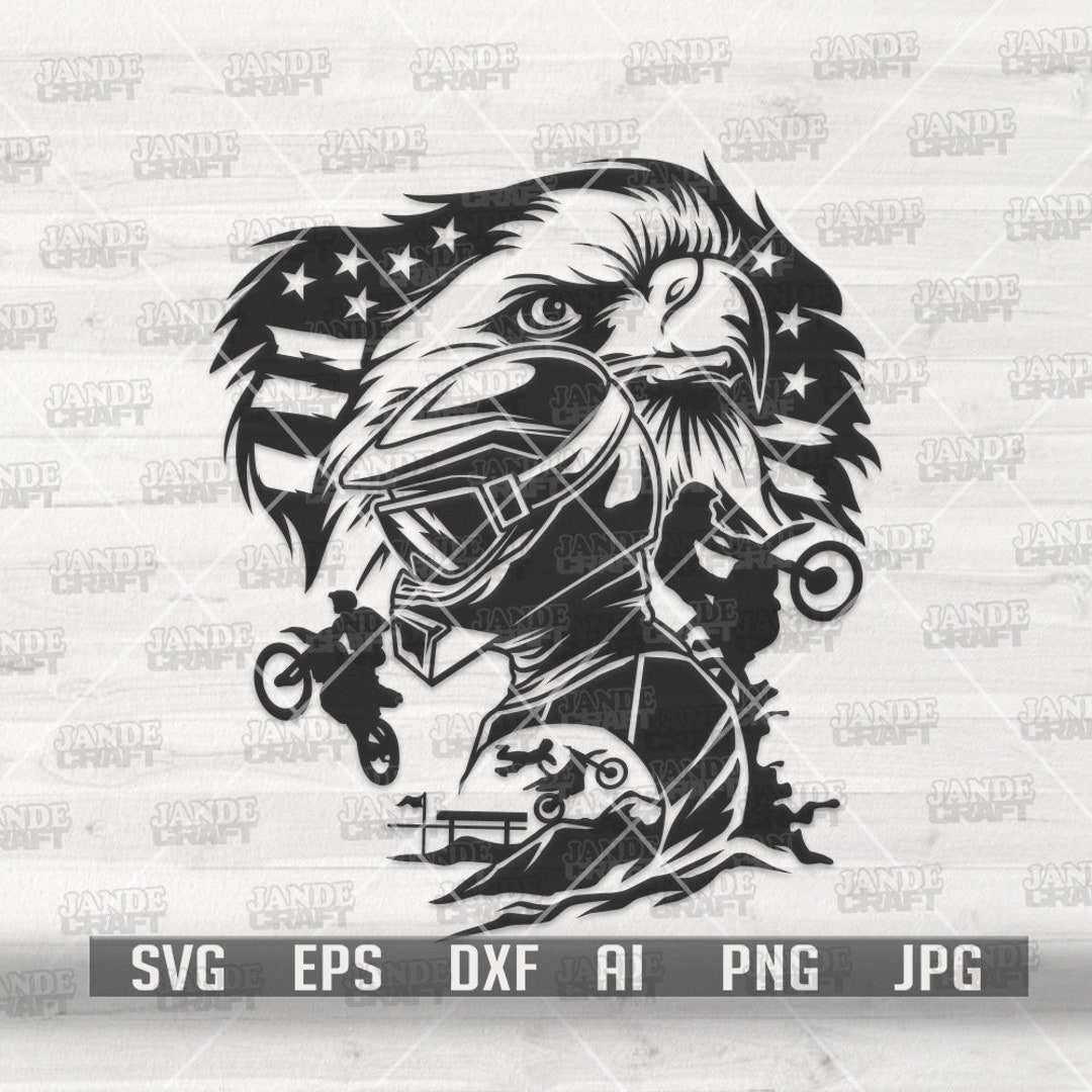 US Eagle Motorcross Scene Svg | Motorcycle Clipart | Biker Dad Shirt ...