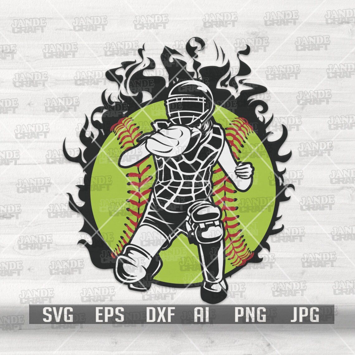 Softball Player Svg | Catcher Cut File | Pitcher Clipart | Center Field ...