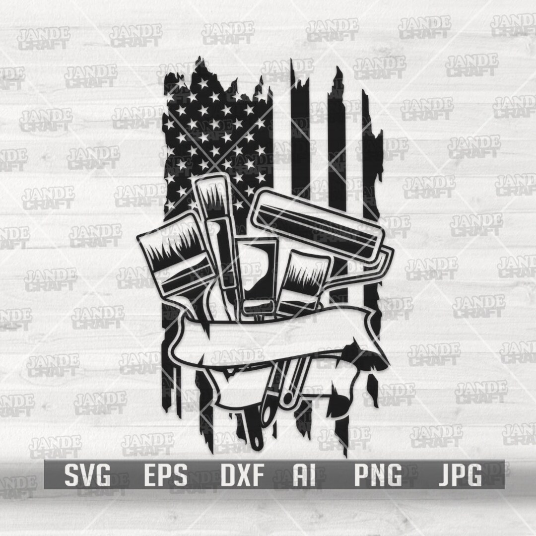 US Painter Tools Svg | US Painter Svg | Painting Svg | Painting Tools ...