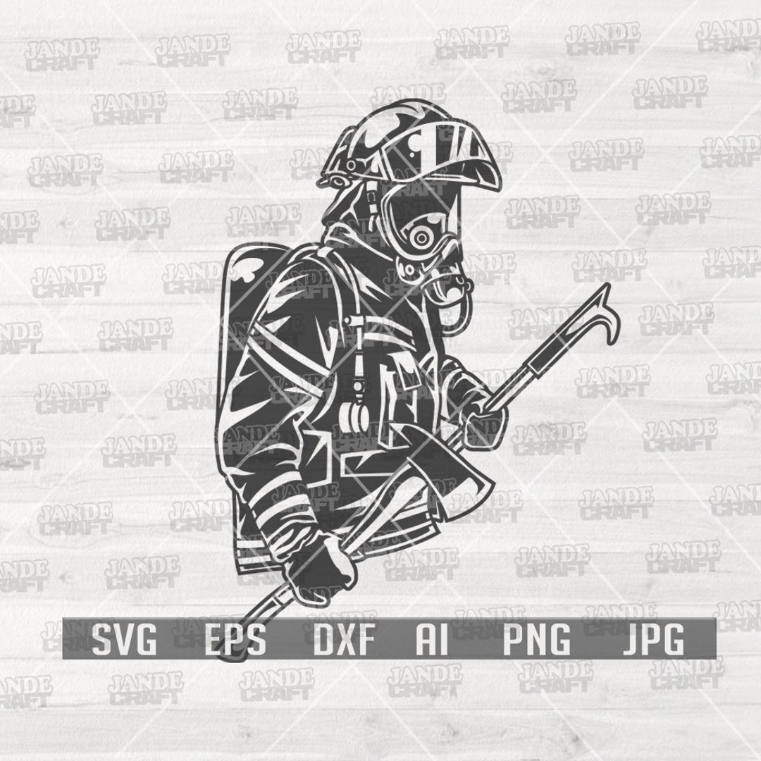Firefighter Svg | Fireman Dad T-shirt Design Png | Fire Fighting Tools ...
