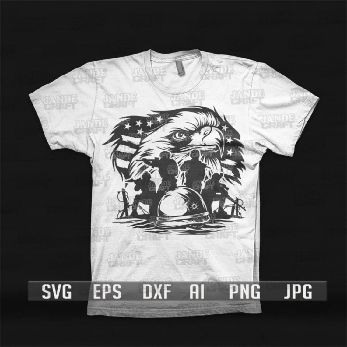 US Patriotic Eagle Soldier Svg Military Eagle Svg American - Etsy