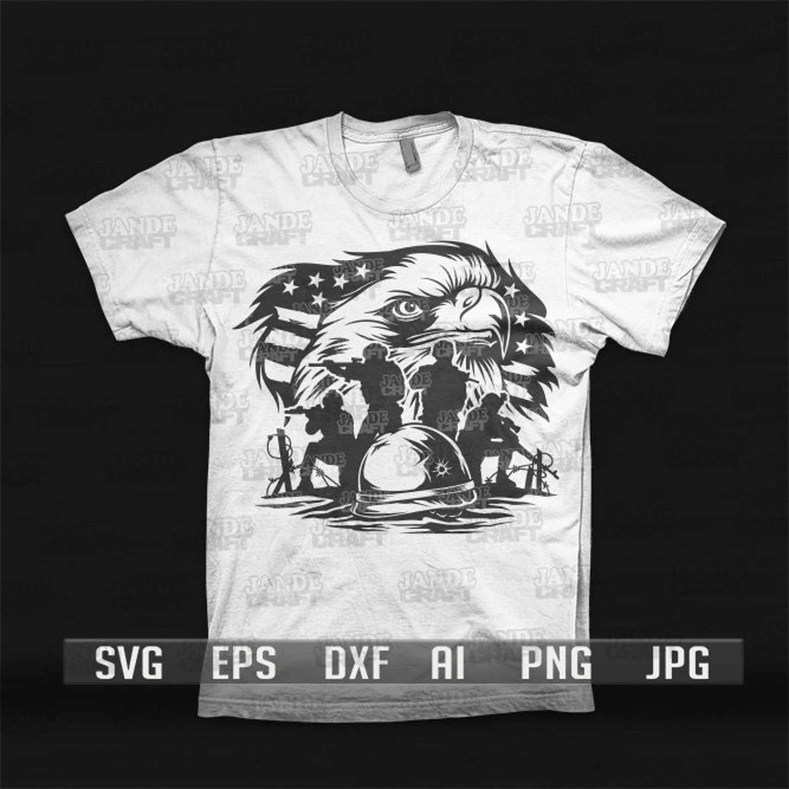 US Patriotic Eagle Soldier Svg Military Eagle Svg American - Etsy