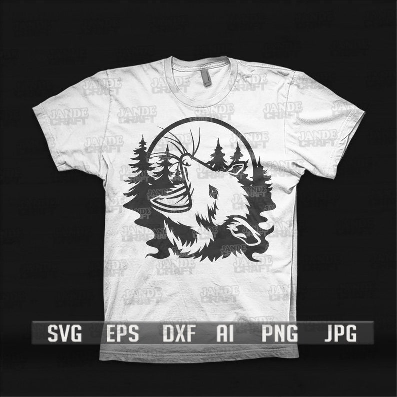 Opposum Howling Svg Trash Animal Clipart Swamp Rat Stencil - Etsy