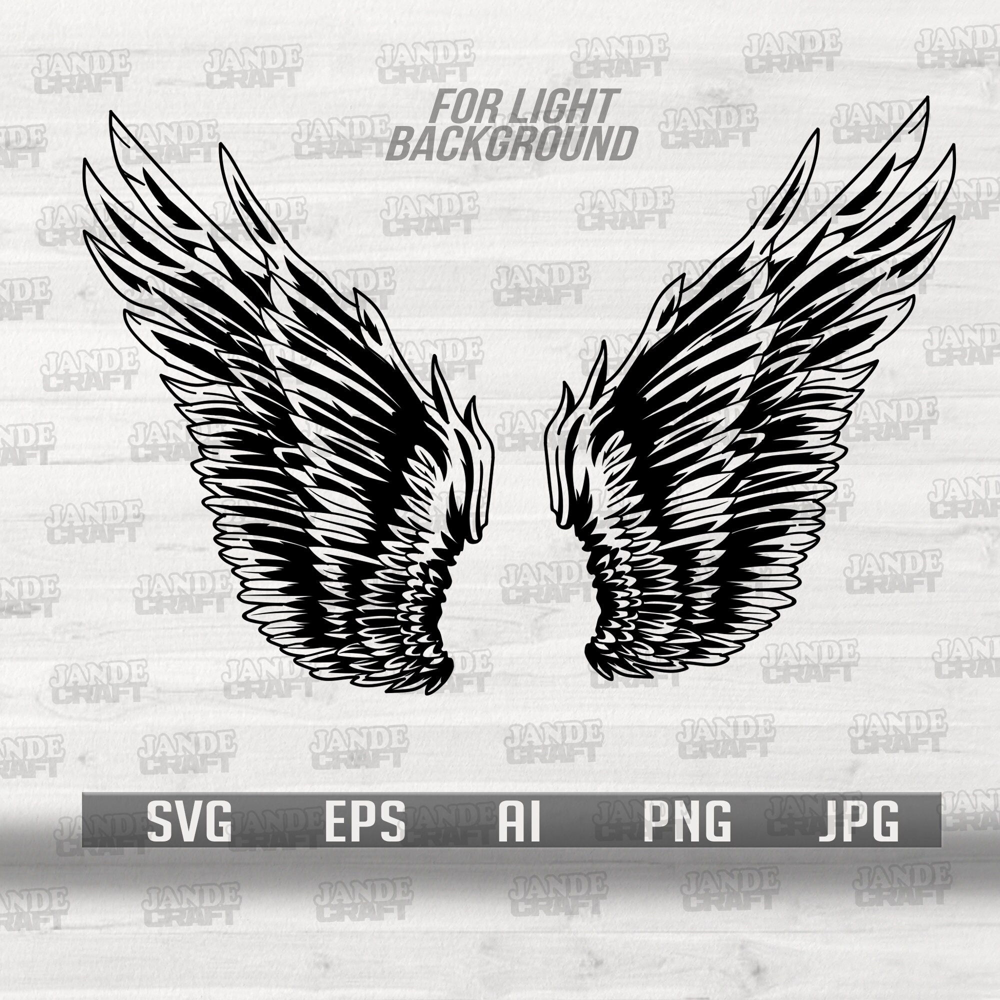 Wing Svg Wing Clipart Angel Wings Svg Angel Svg Wing - Etsy