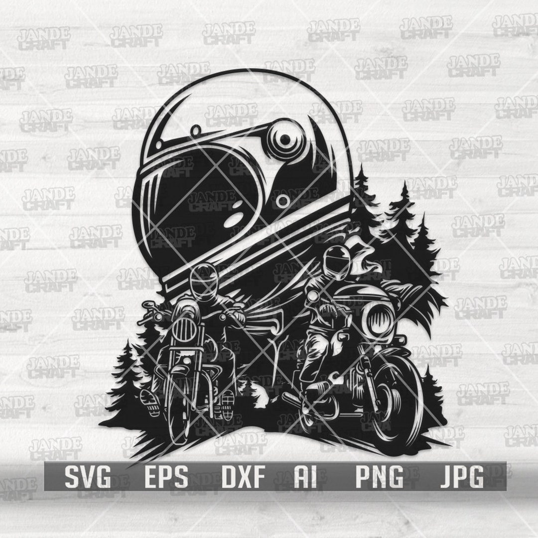 Bike Scene Svg | Rider Shirt Png | Outdoor Adventure Stencil | Biker ...