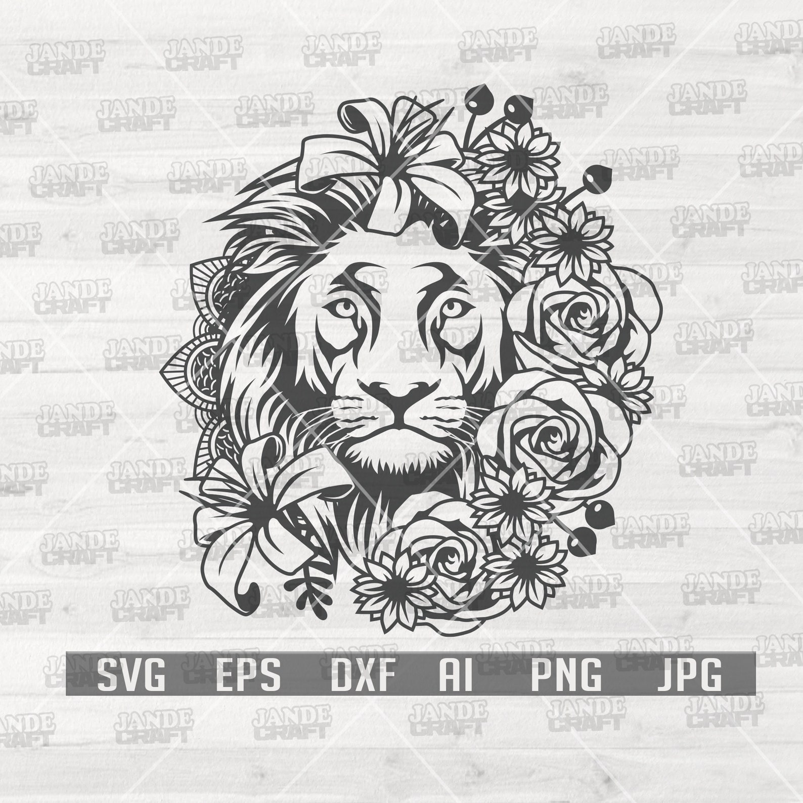 Floral Lion Svg Floral Animal Svg Lion Shirt Svg Floral - Etsy