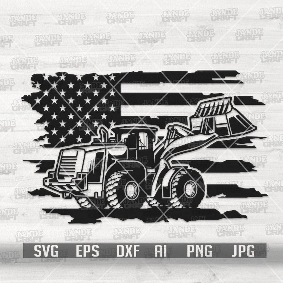 US Front End Loader Svg | Heavy Equipment Clipart | Machine Operator ...