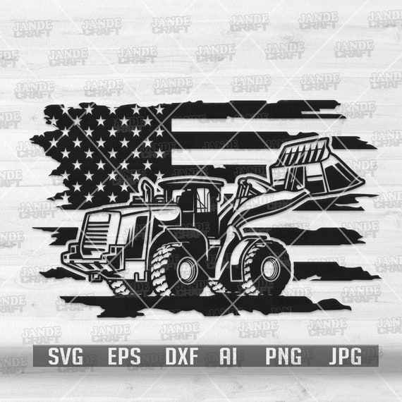 US Front End Loader Svg Heavy Equipment Clipart Machine - Etsy