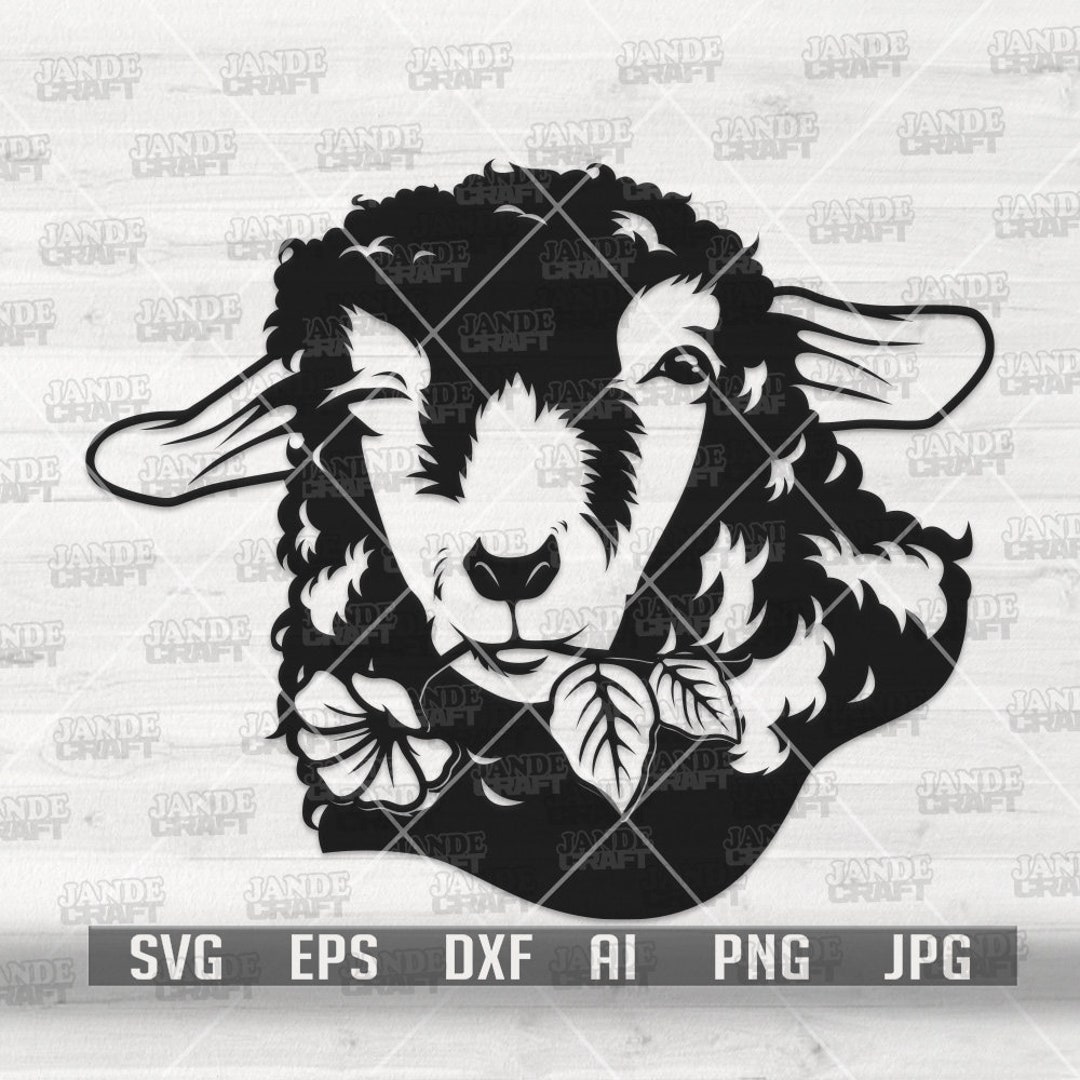 Cute Funny Sheep Winking Svg | Farm Animal Clipart | Barn Gift | Sheep ...