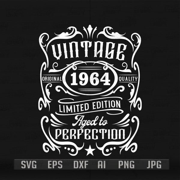 60th Birthday 1964 Svg - Etsy