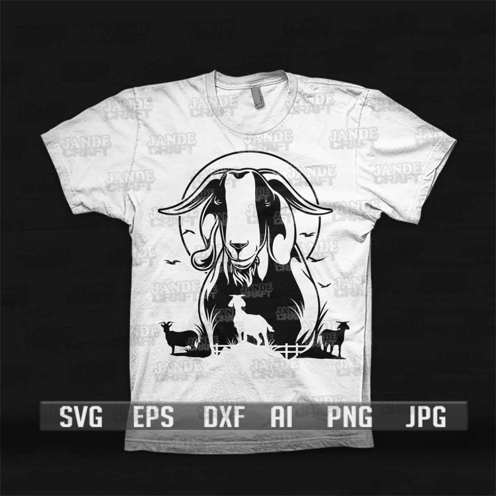 Farm Goat Scene Svg Farm Goat Clipart Goat Cutfile Farm - Etsy