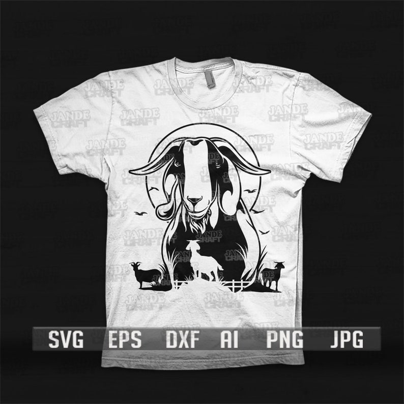 Farm Goat Scene Svg Farm Goat Clipart Goat Cutfile Farm - Etsy