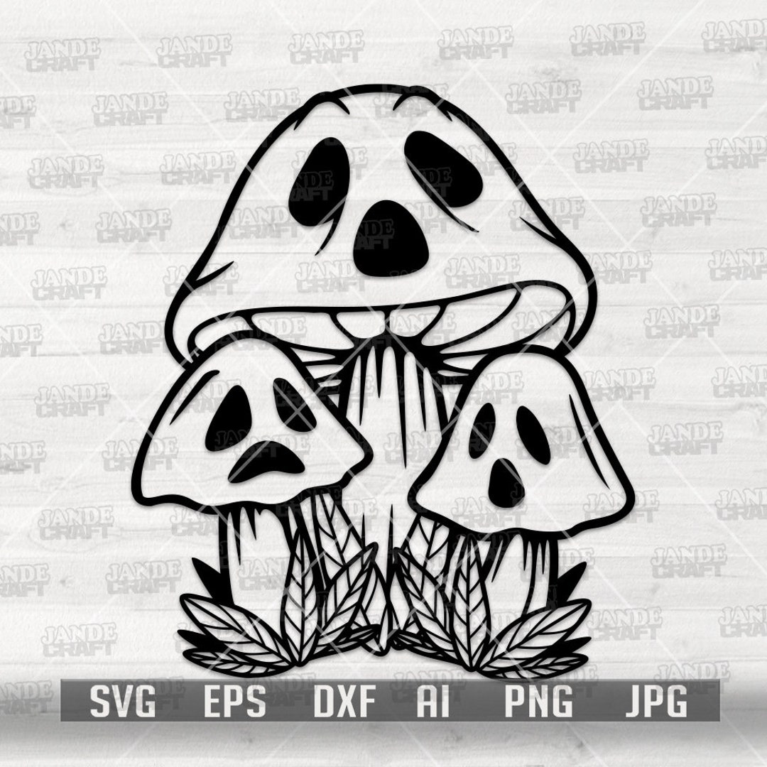 Mushroom Ghost Svg Halloween Shirt Png Spooky Shrooms Clipart Creepy ...