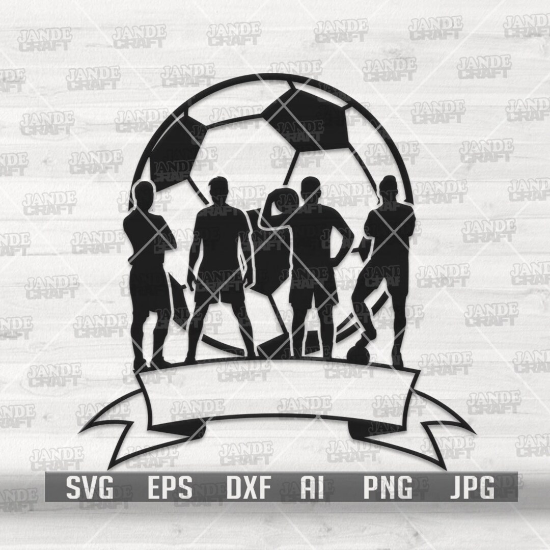 Soccer Player Svg Soccer Clipart Soccer Cutfile Soccer Team Svg Soccer ...