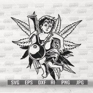 Angel Weed Svg Weed Clipart Weed Cutfile Weed Angel Png Weed Shirt Svg ...