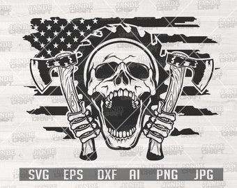 Logging Skull Svg - Etsy