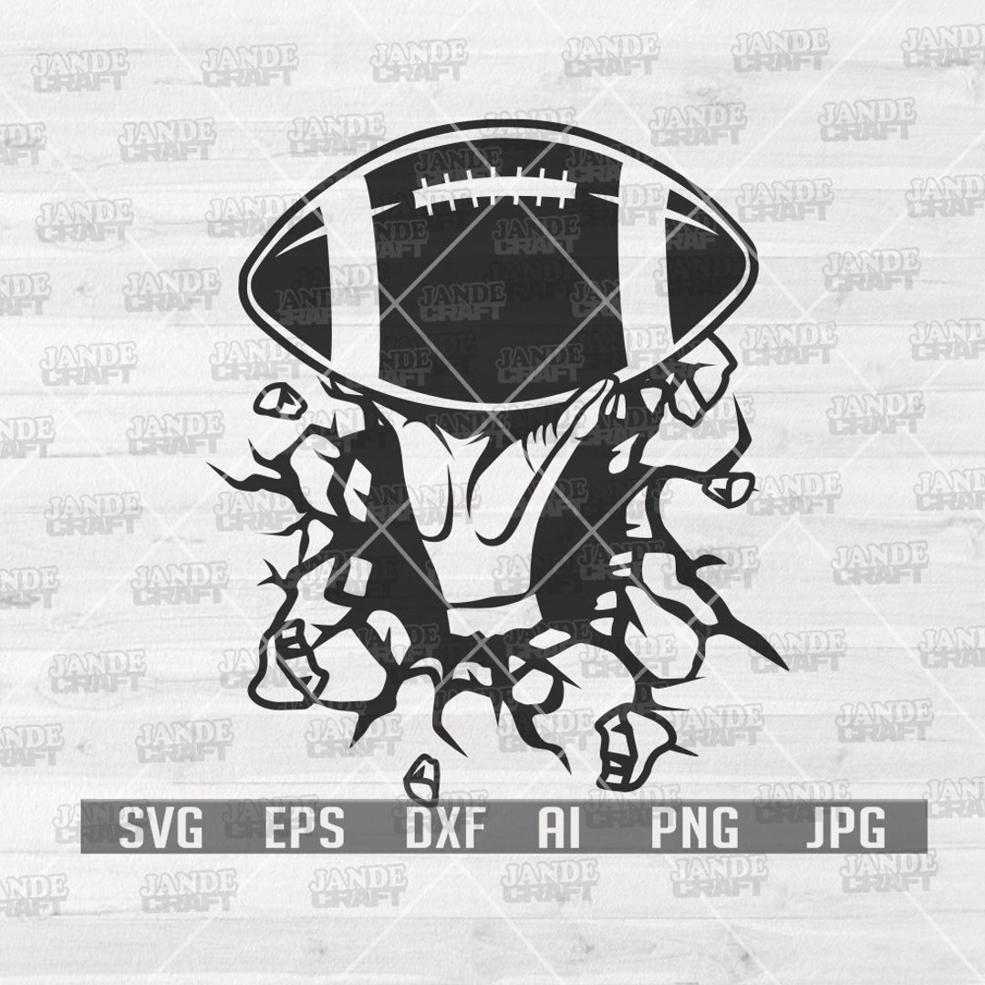 Smashing Wall Football Svg | Smash Wall Svg | Football Clipart ...